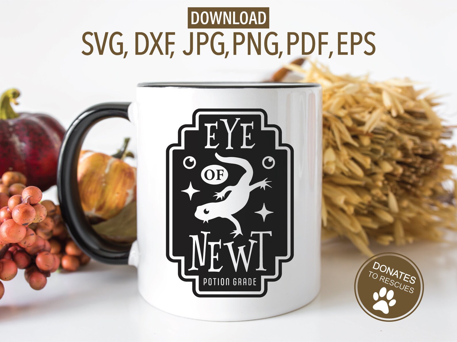 Eye of Newt Halloween Label SVG Cricut Silhouette More - Etsy