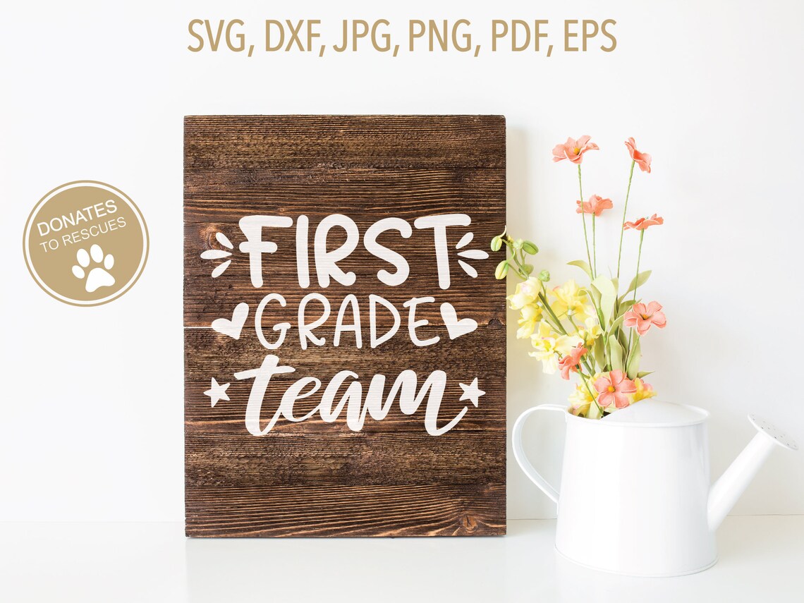 First Grade Team SVG Back to School SVG School Svg - Etsy