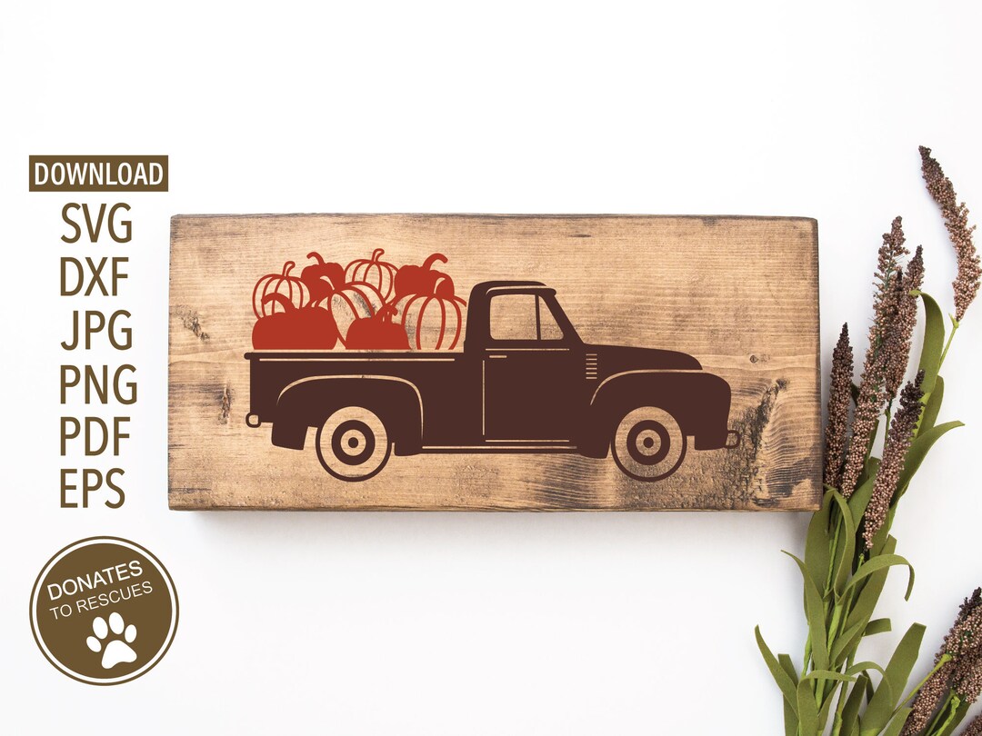Vintage Fall Truck Clipart SVG | Thanksgiving Truck Svg | Cricut ...