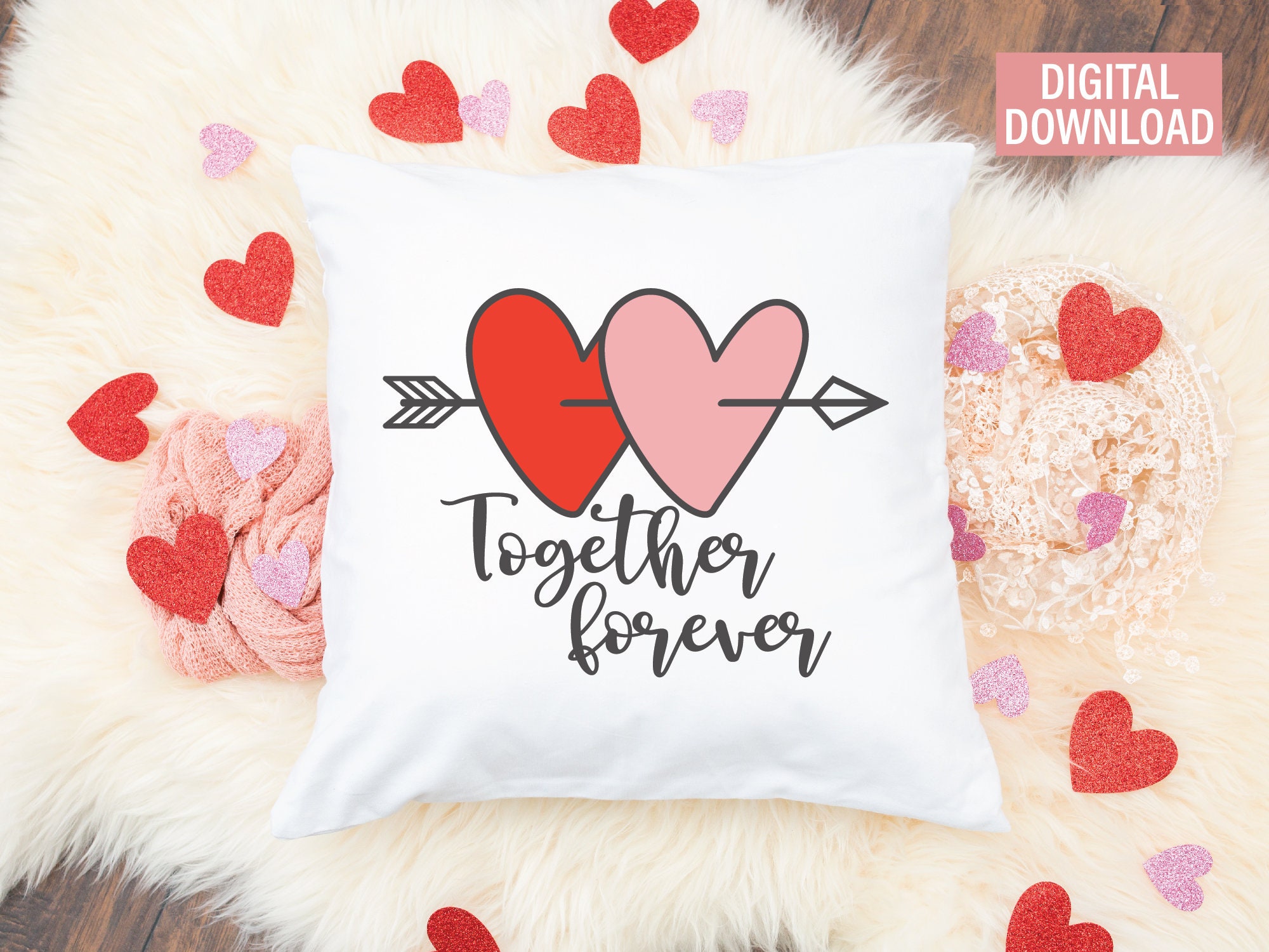 Together Forever SVG Valentine's Day SVG Cricut | Etsy