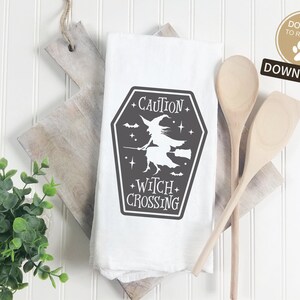 Caution Witch Crossing SVG | Halloween SVG | Cricut, Silhouette + More ...