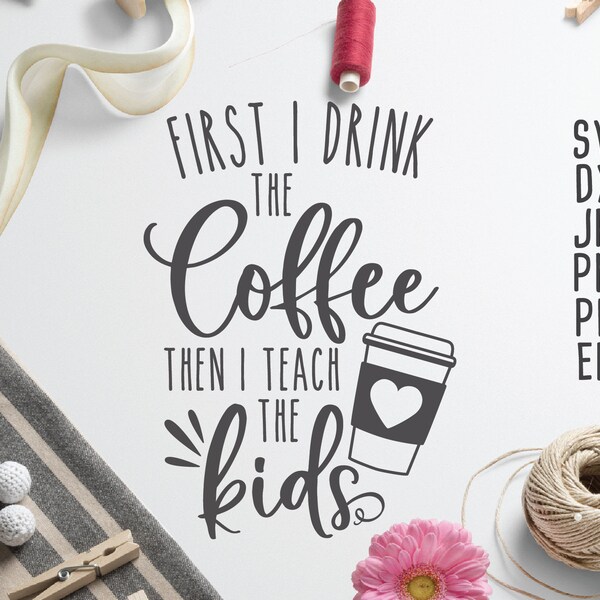 First I Drink Coffee - Etsy