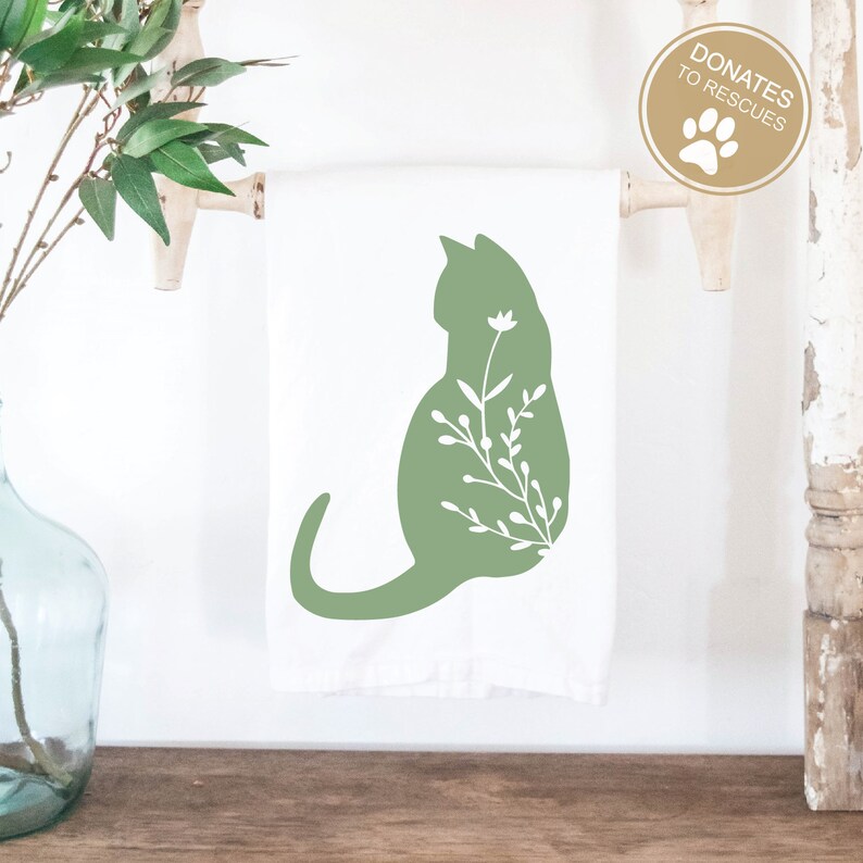 Floral Cat Silhouette SVG | Cat Svg | Floral Cat SVG | Cat Cut File ...