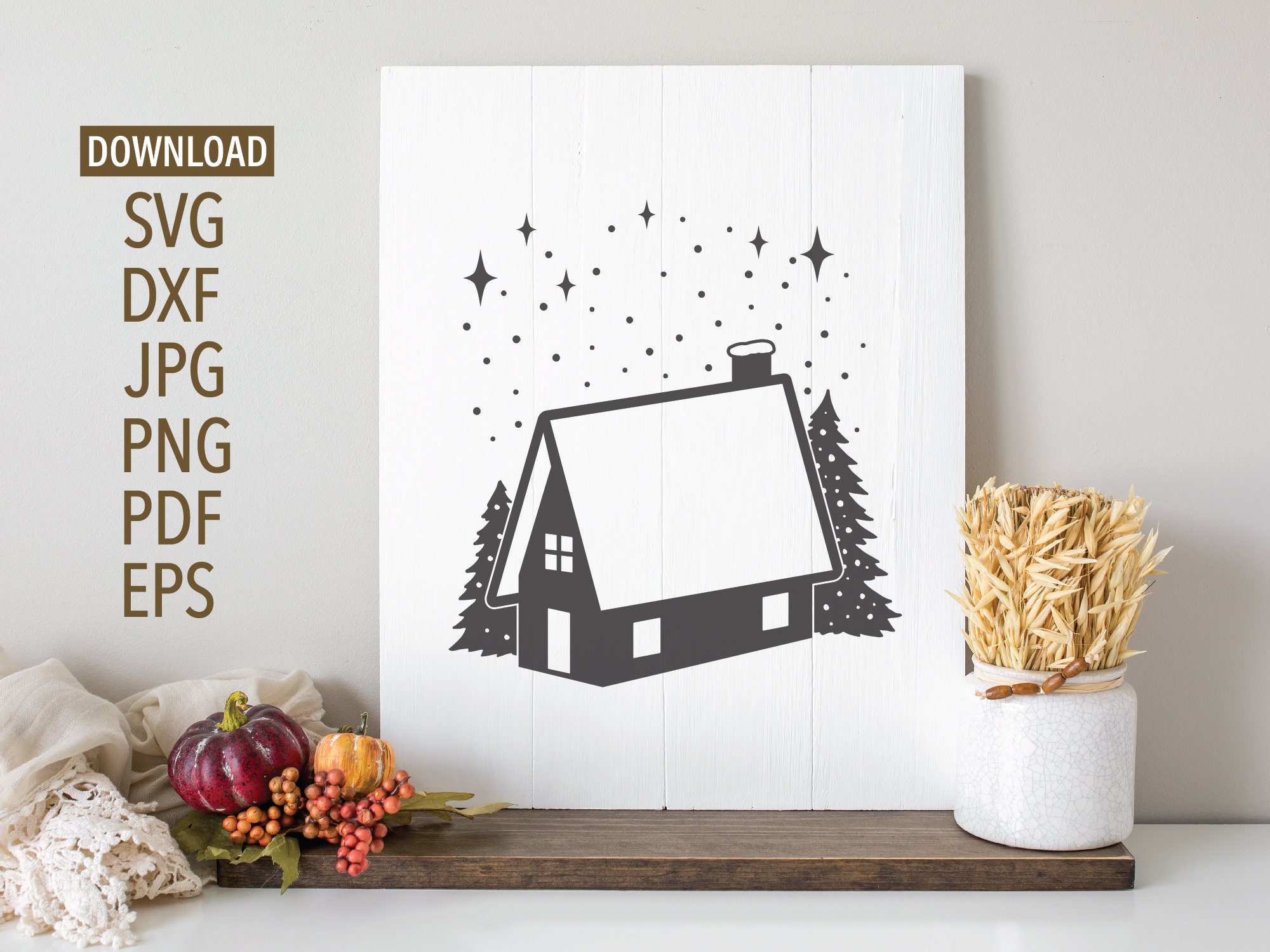 Winter Cabin SVG Cozy Winter Svg Winter Clipart Svg - Etsy