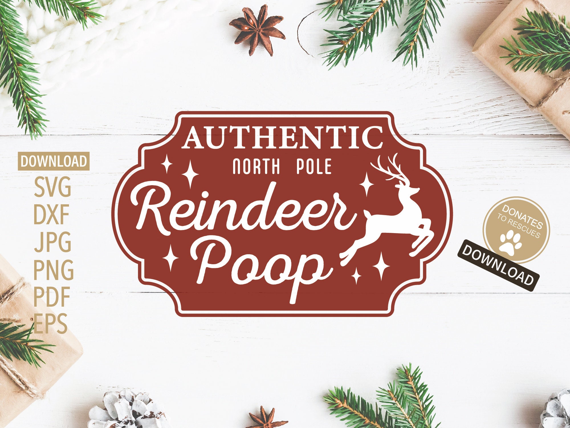 Reindeer Poop Clipart