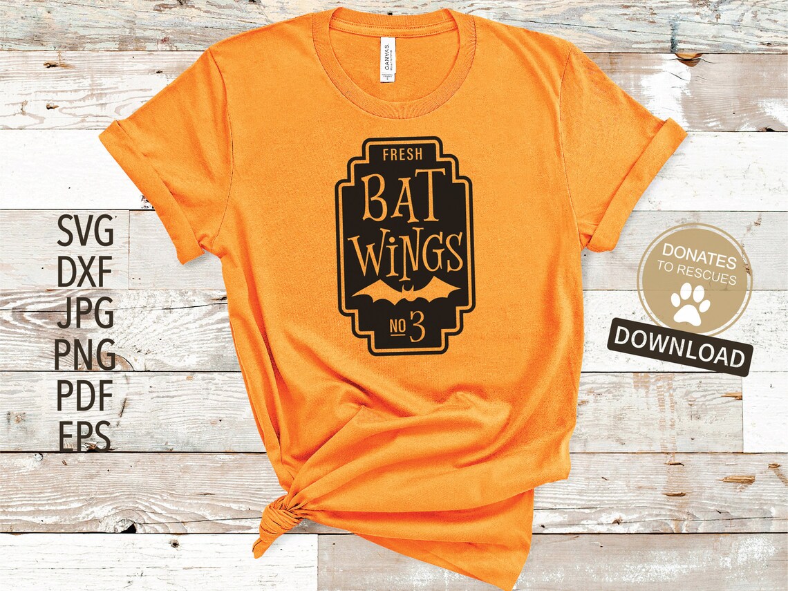 Bat Wings Halloween Label SVG Cricut Silhouette More - Etsy