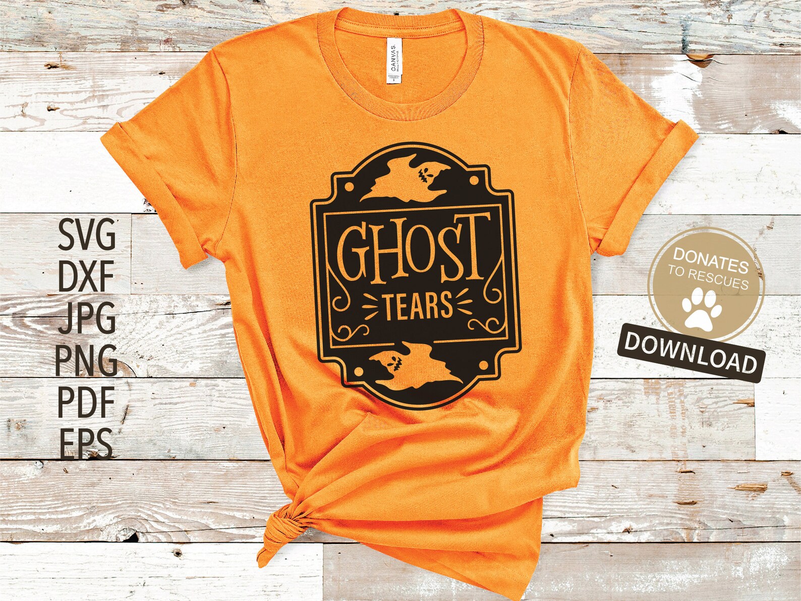 Ghost Tears Halloween Label SVG | Cricut, Silhouette + More ...