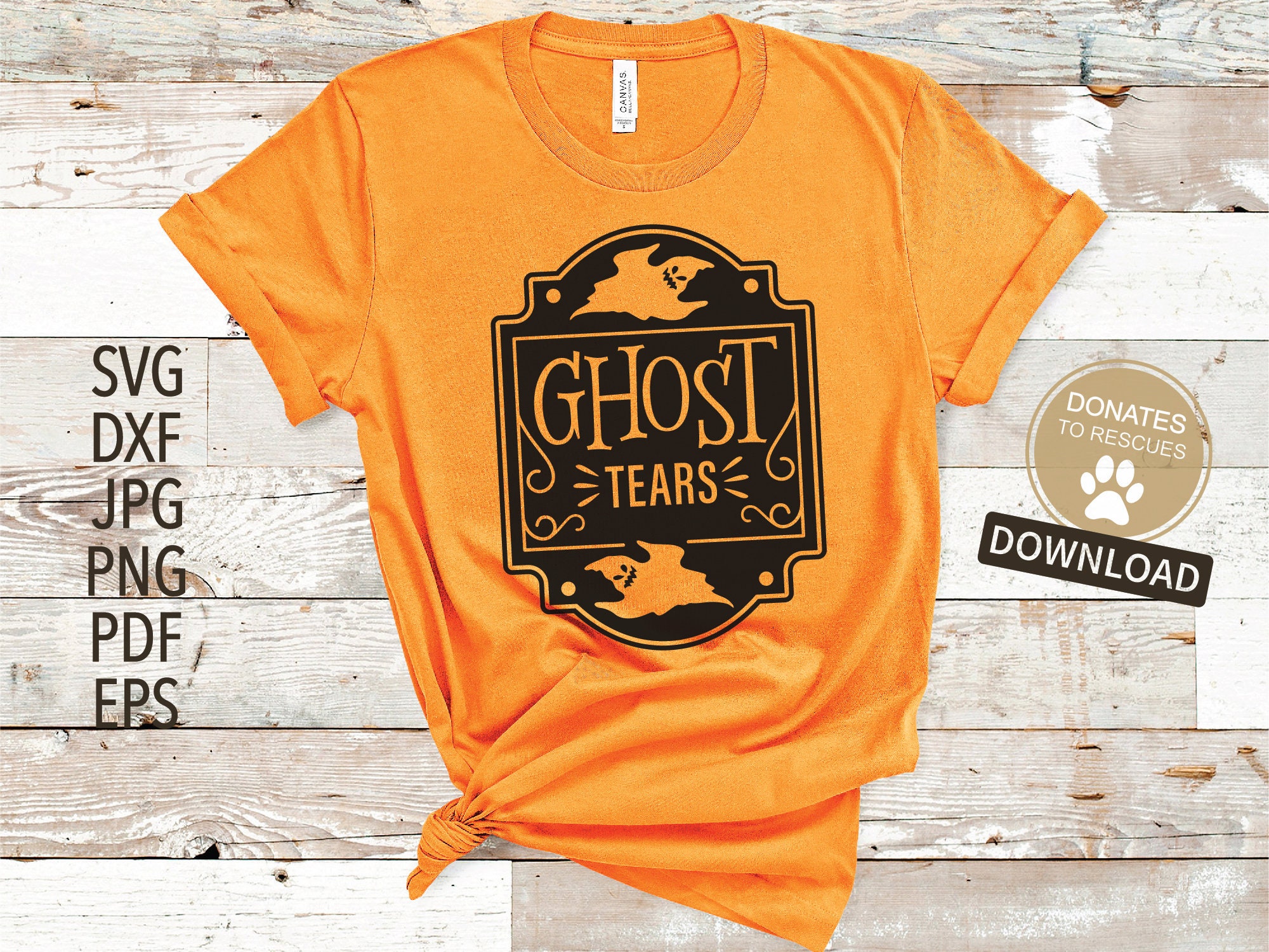 Ghost Tears Halloween Label SVG | Cricut, Silhouette + More ...