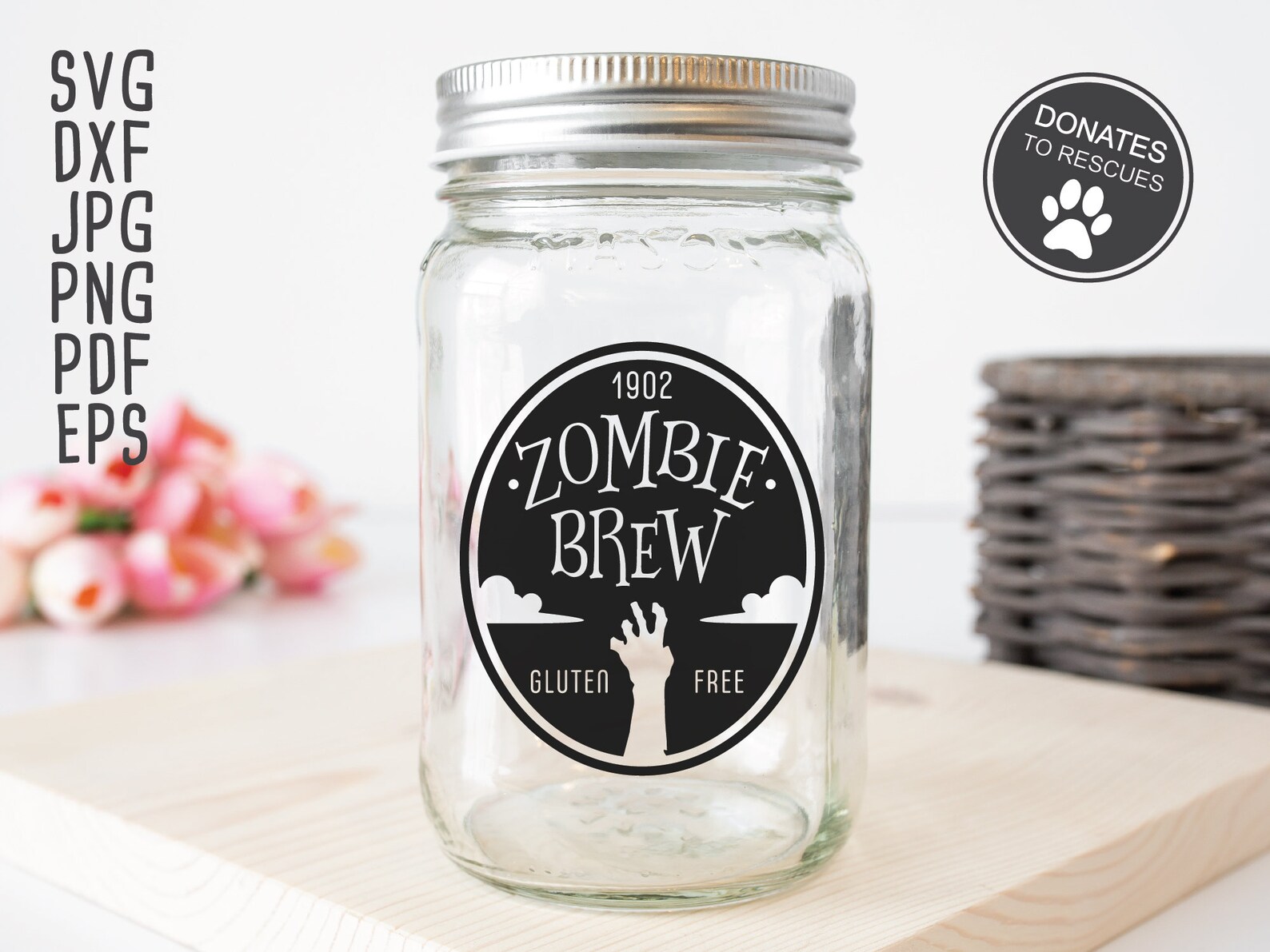 Zombie Brew Halloween Label SVG Cricut Silhouette More - Etsy