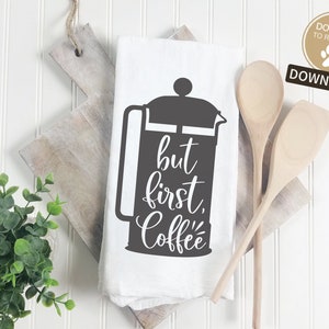 But First, Coffee French Press SVG | Cricut, Silhouette + More | Coffee ...