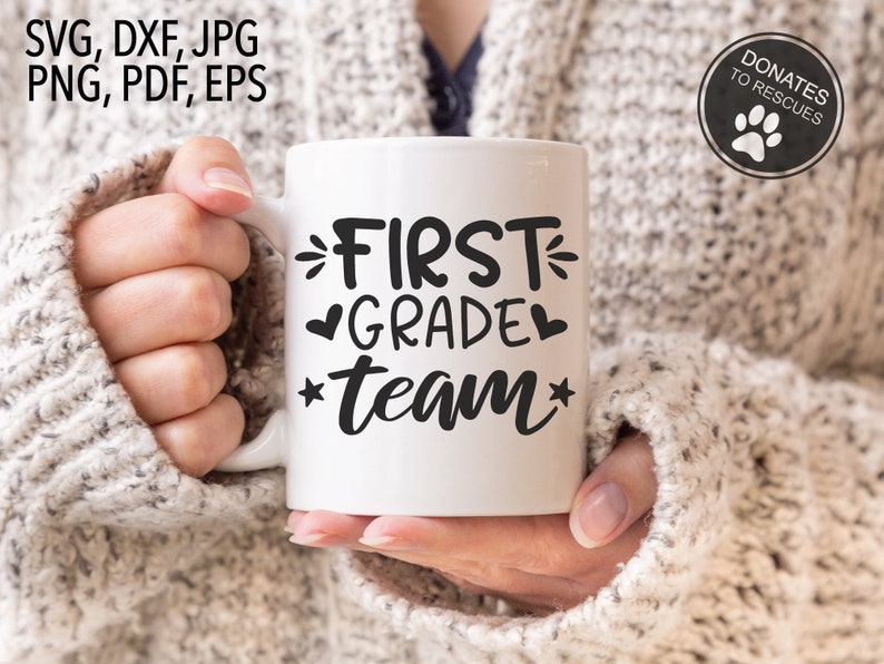 First Grade Team SVG Back to School SVG School Svg - Etsy