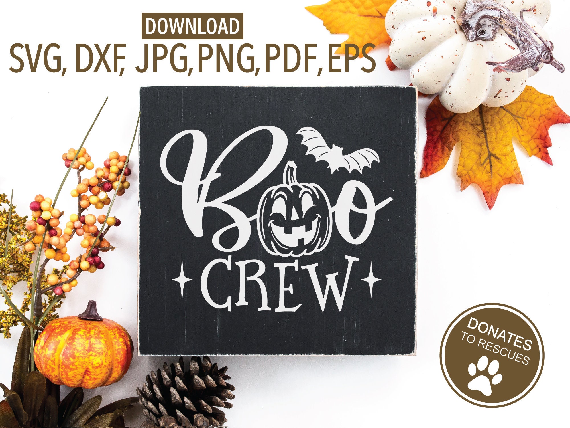 Boo Crew Halloween SVG Cricut Silhouette More Halloween | Etsy