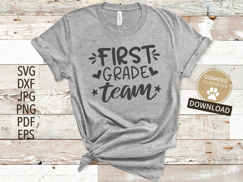 First Grade Team SVG Back to School SVG School Svg - Etsy