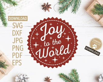 Christmas Carol SVG Joy to the World SVG Files for Cricut - Etsy UK