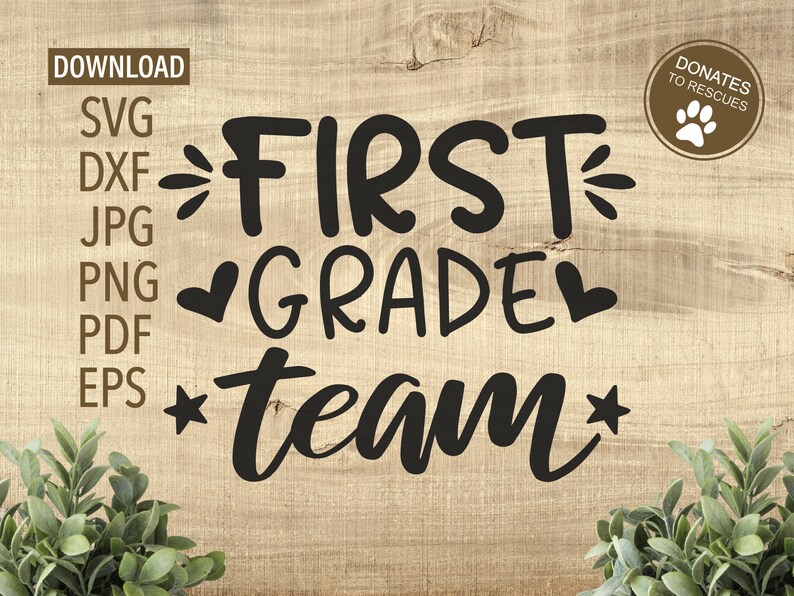 First Grade Team SVG Back to School SVG School Svg - Etsy