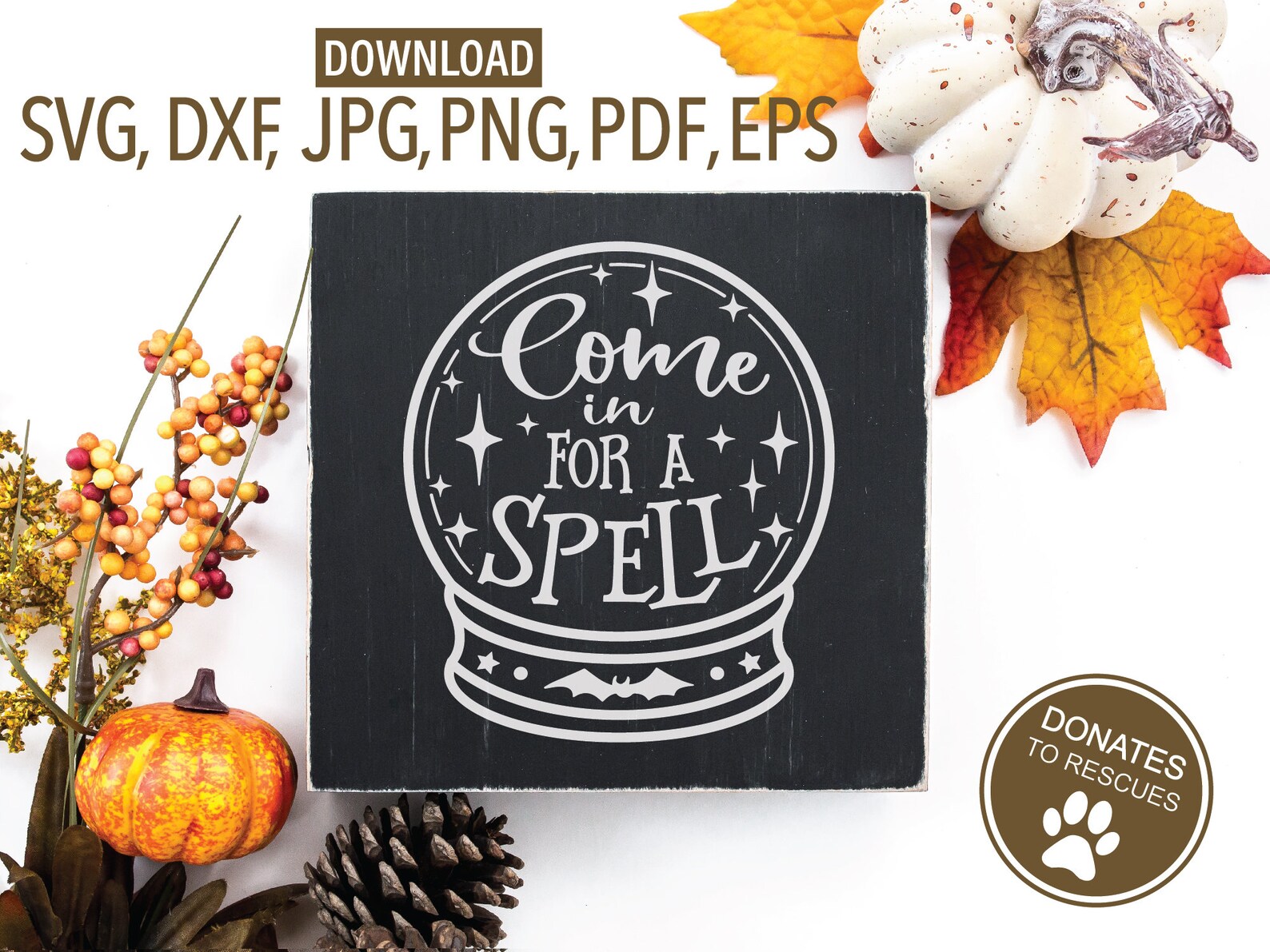 Come in for a Spell Crystal Ball SVG Halloween SVG Cricut - Etsy