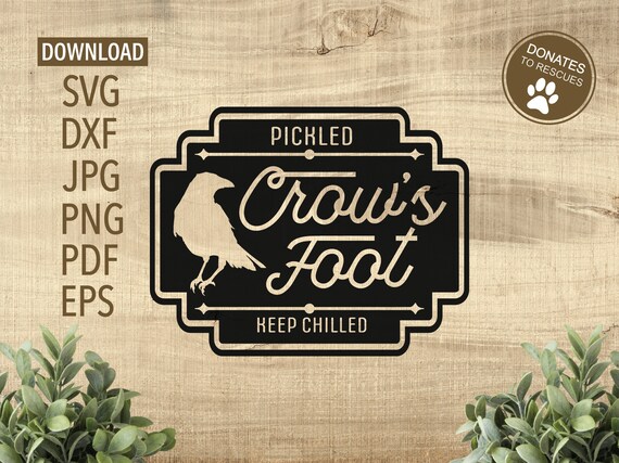 Crow's Foot Halloween Label SVG Cricut Silhouette | Etsy