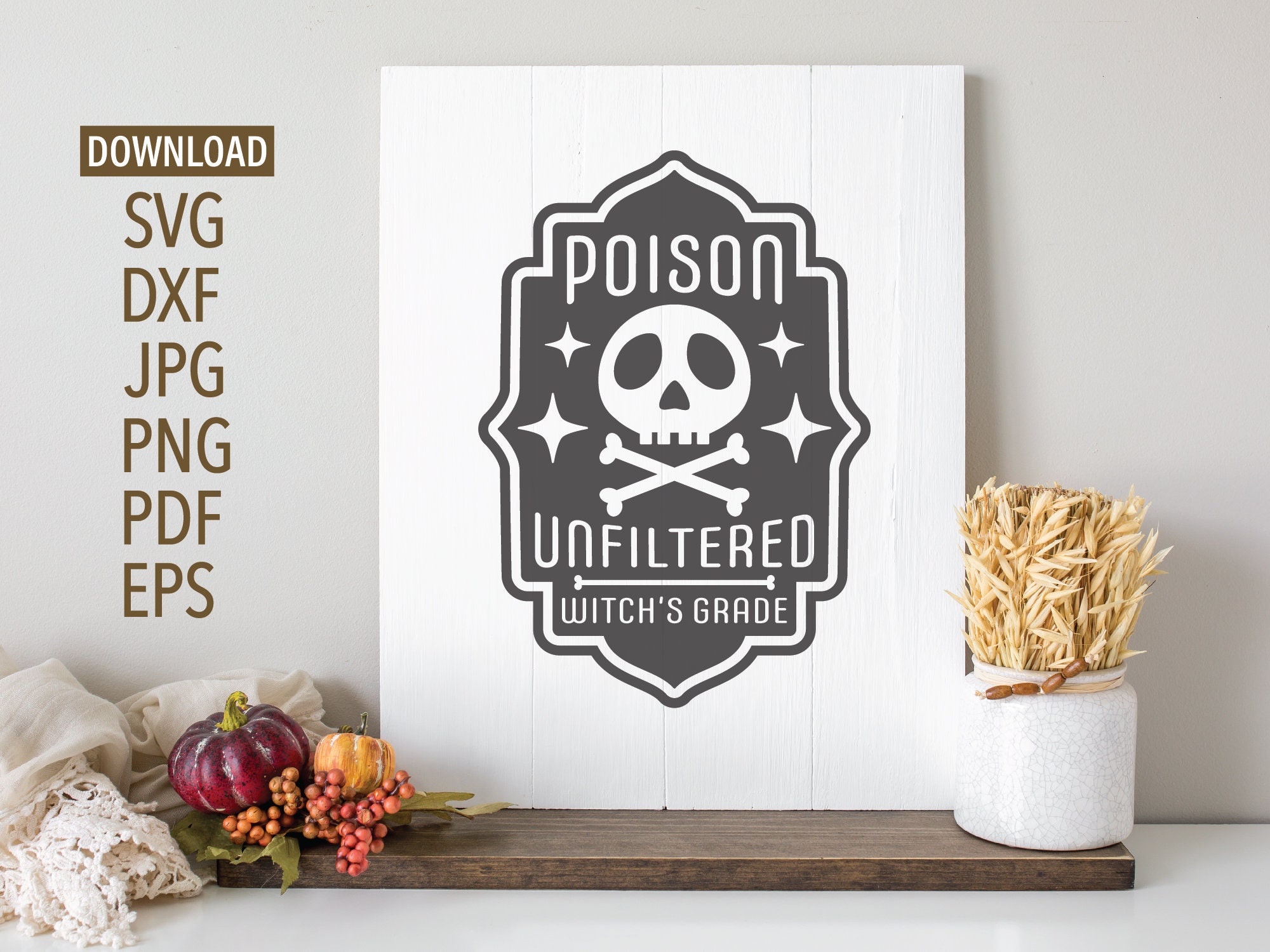 Poison Halloween Label SVG Cricut Silhouette More | Etsy