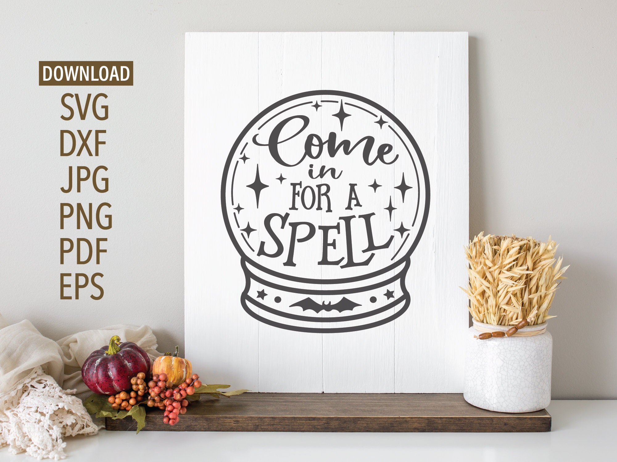 Come in for a Spell Crystal Ball SVG Halloween SVG Cricut | Etsy