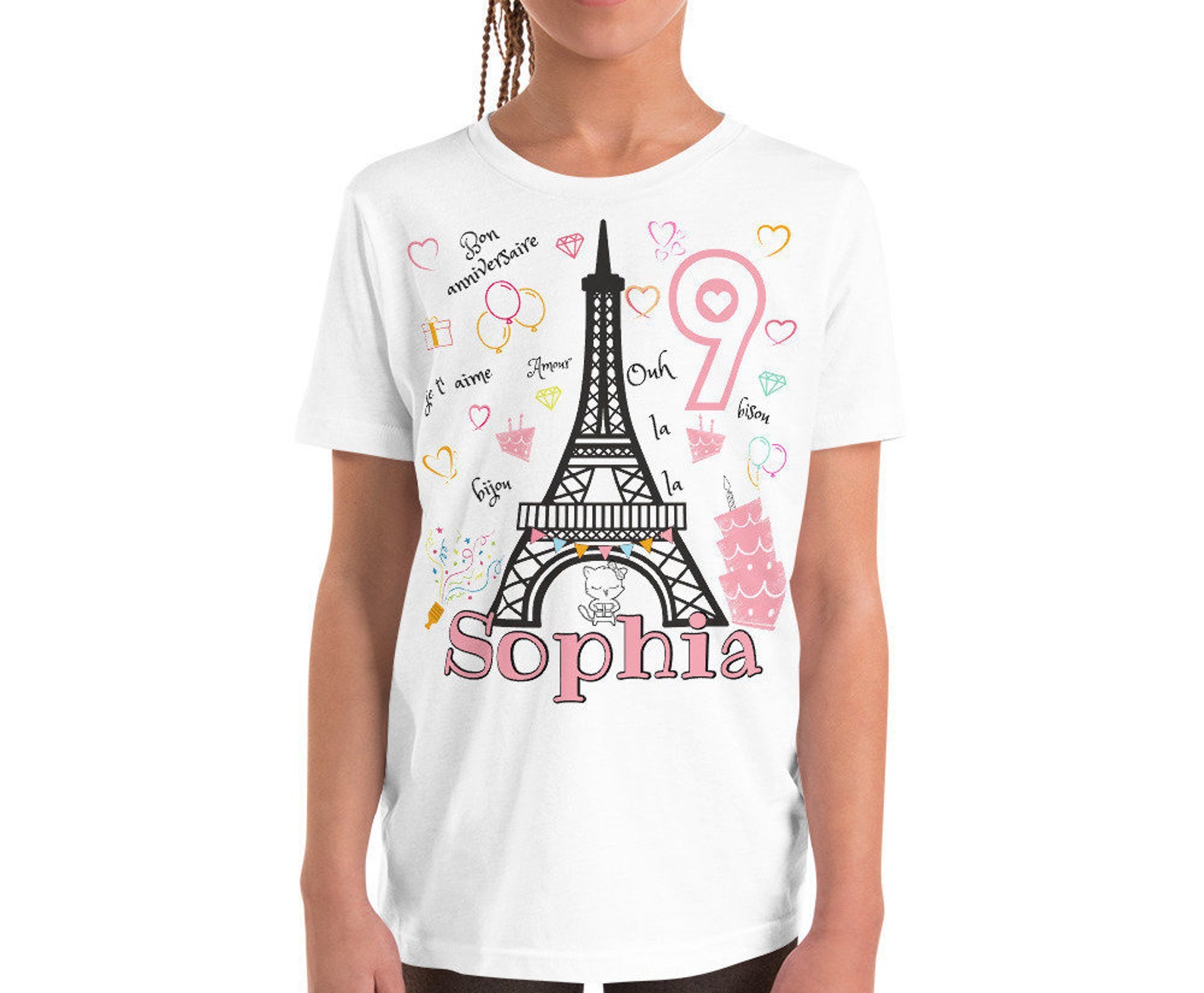 Personalized Paris Birthday Shirt Paris Theme Party Tee Paris Eiffel ...
