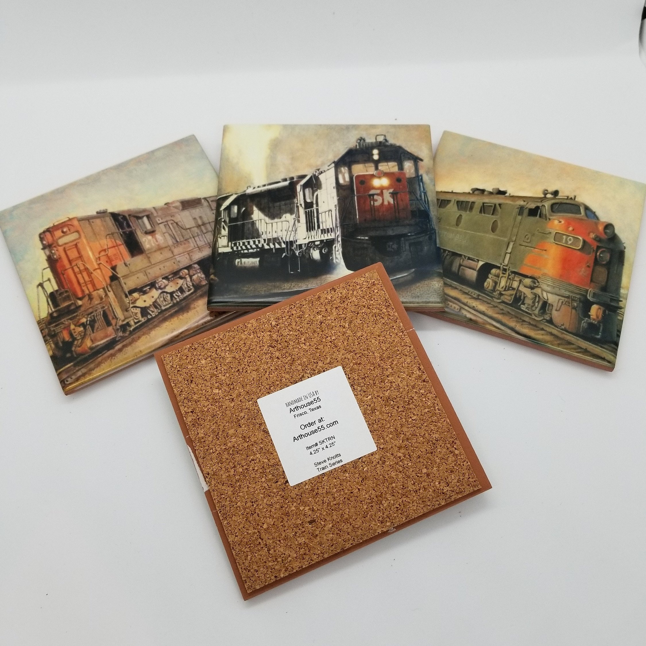 Train Coasters - Train Drink Coasters - Train Coaster Set - Train ...