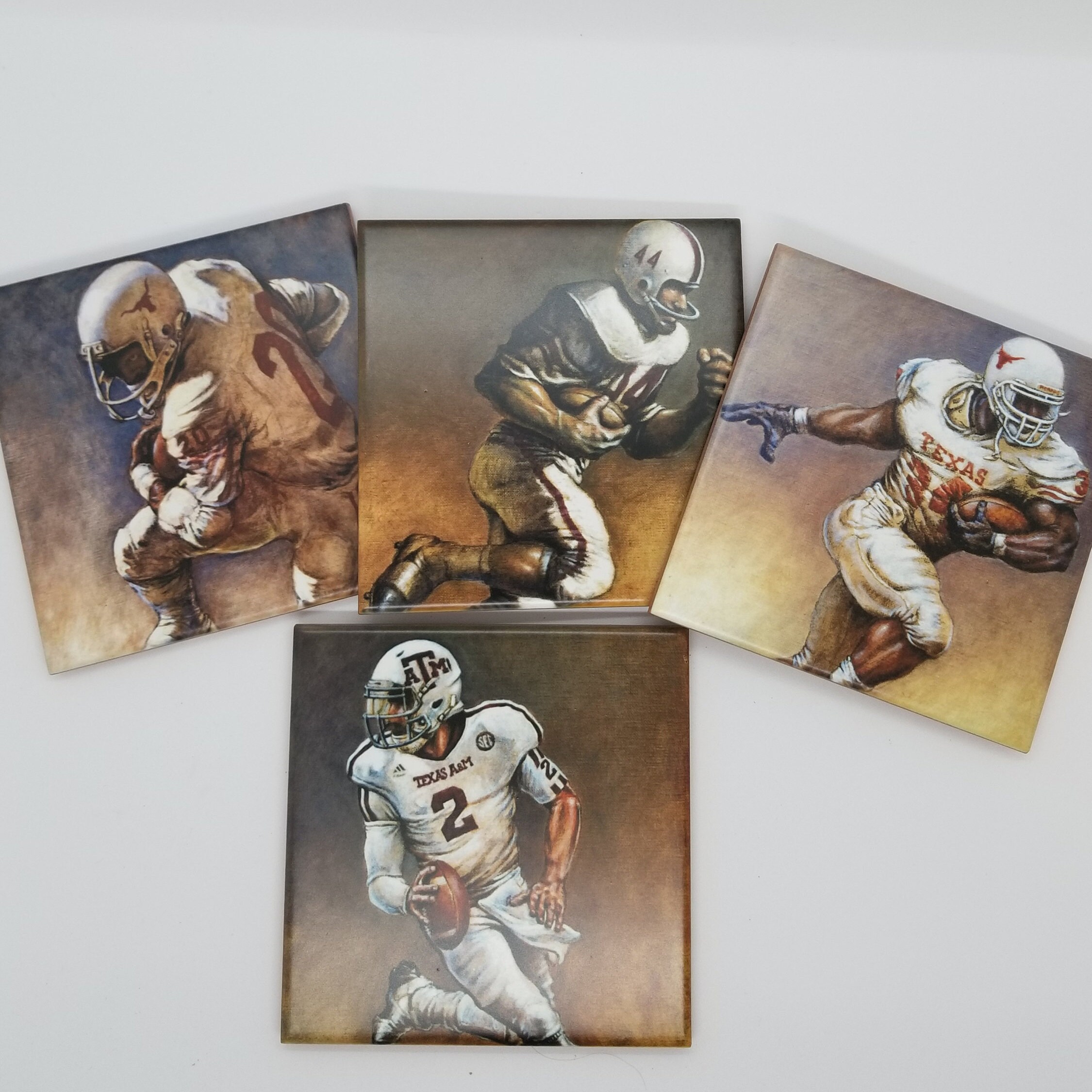 Football Coasters Football Drink Coasters Football Coaster Set Football ...