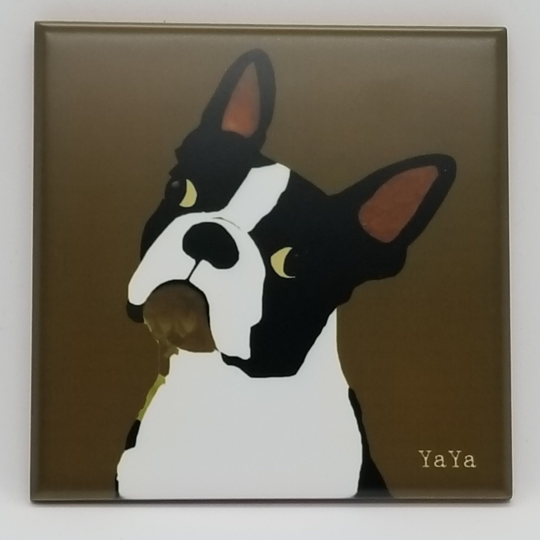 Handmade Dog Coaster Set: Whimsical Ceramic Tile Art - Etsy