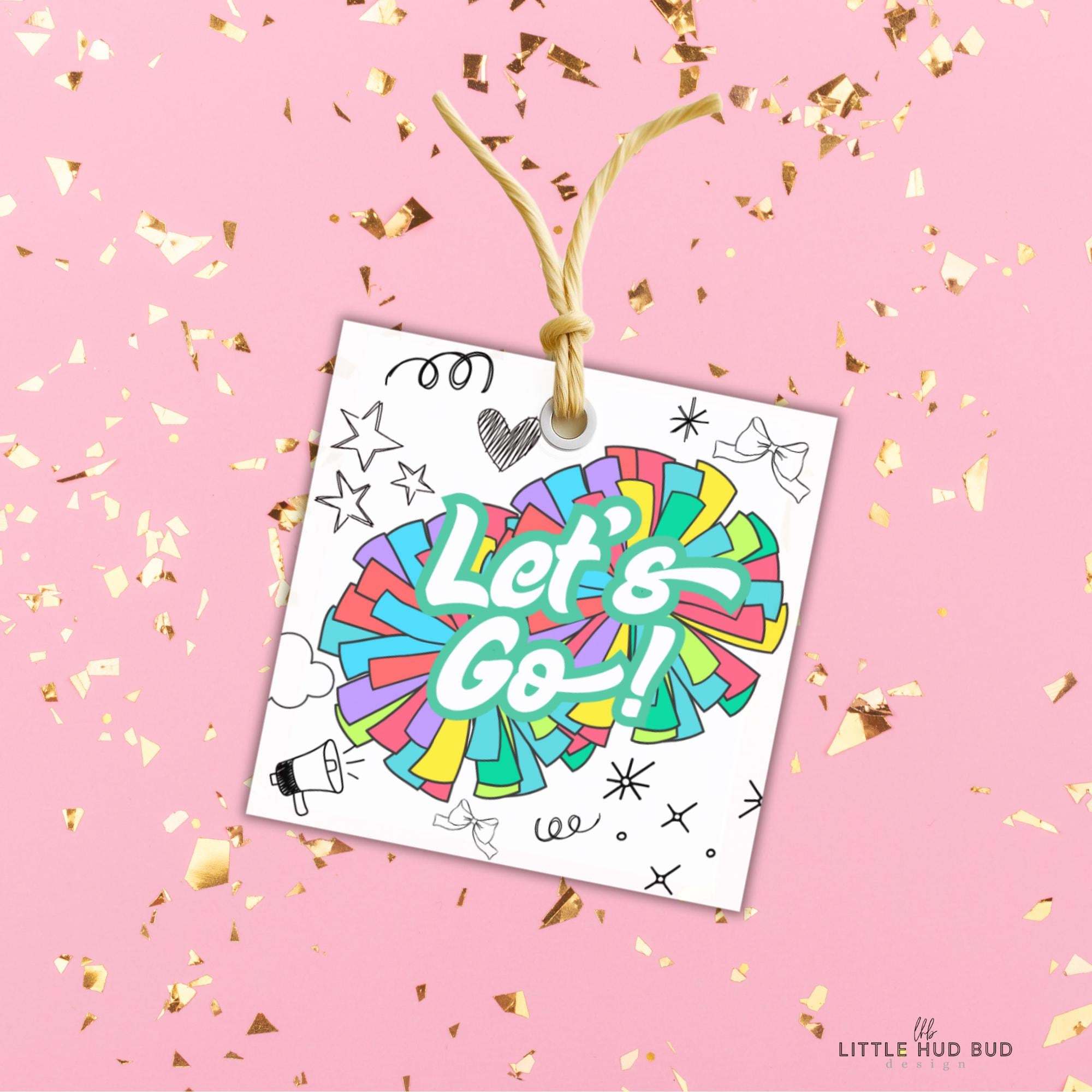 Cheerleading Gift Tag Printable Cheer Camp Gift Tag for Cheer Game Day ...