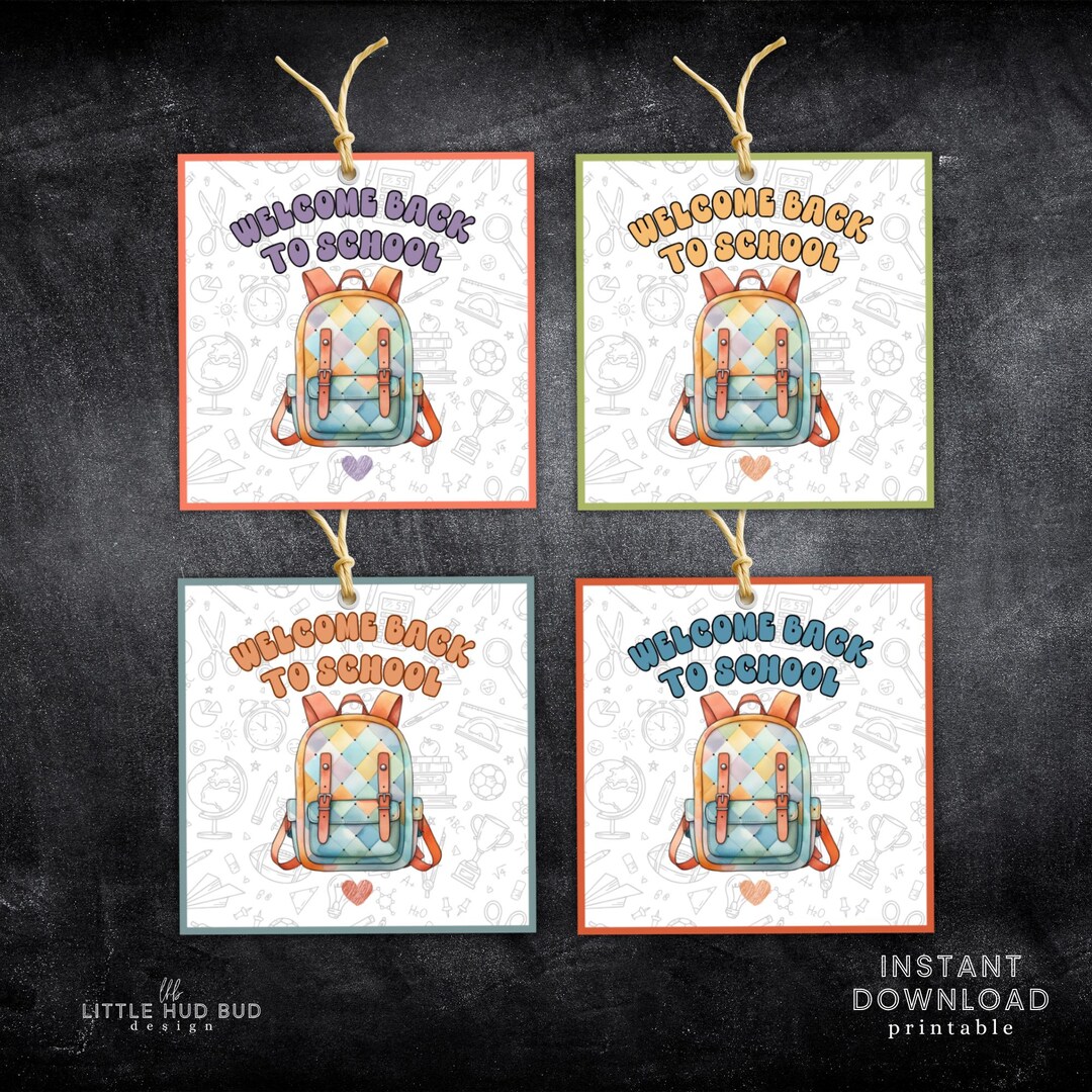 Back to School Tag for First Day of School Favor Tags for First Day of ...
