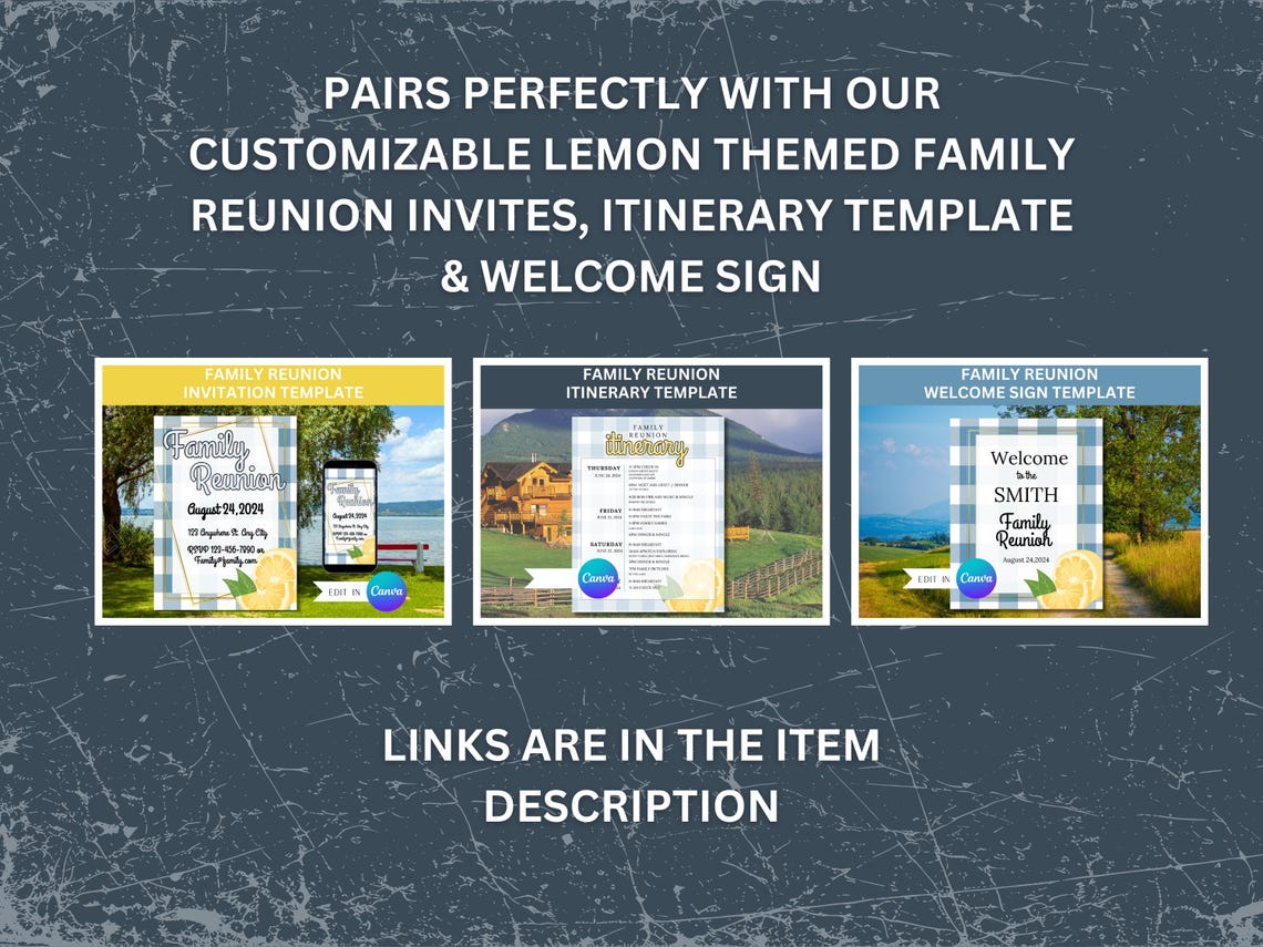FAMILY REUNION AWARDS Template for Family Reunion Editable Award ...