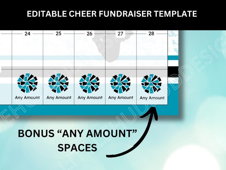 Editable Cheerleading Calendar Fundraiser for Cheer Pick a Date to ...