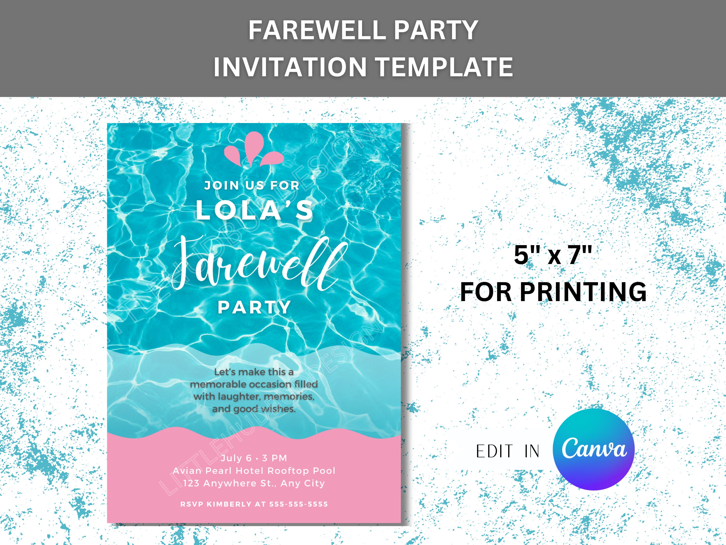 Editable Farewell Party Invitation for Trunk Party Invite Template for ...