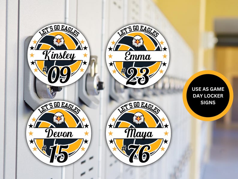 Editable Volleyball Player Locker Sign Printable Volleyball Tournament ...