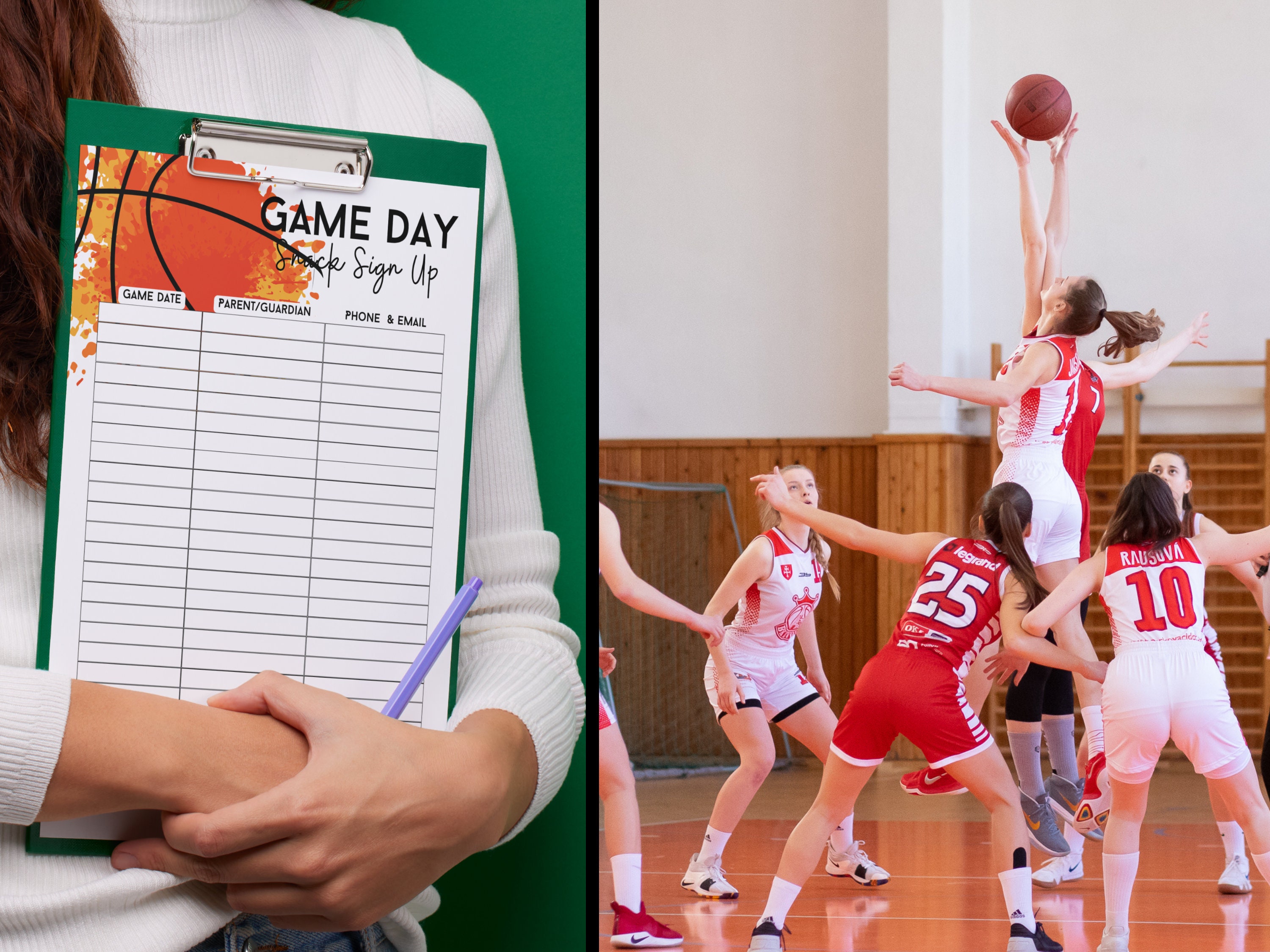 Basketball Snack Sign up Sheet Printable Basketball Snack Schedule ...
