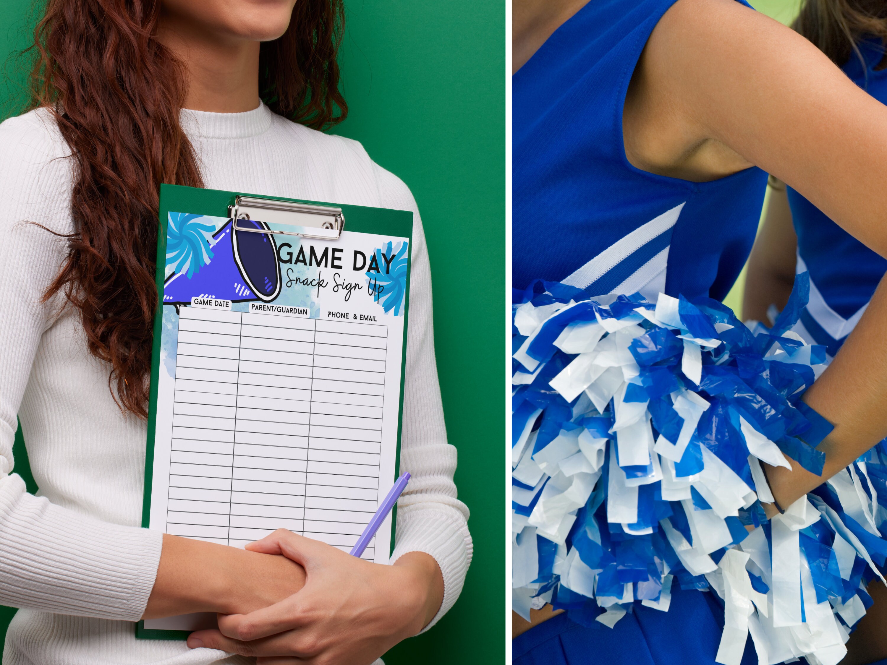 Cheer Snack Sign up Sheet Game Day Snack Schedule for Cheer Mom Snack ...