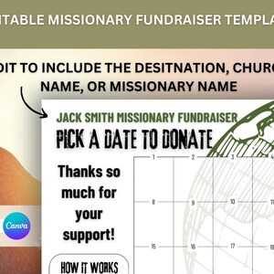 Editable Church Missionary Fundraiser for Mission Trip Fundraiser for ...