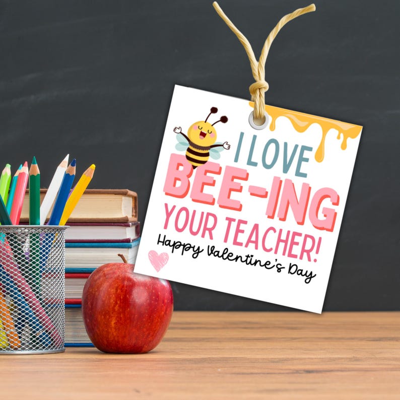 Teacher Valentine From Teacher to Student Valentines Day Treat Tag From ...