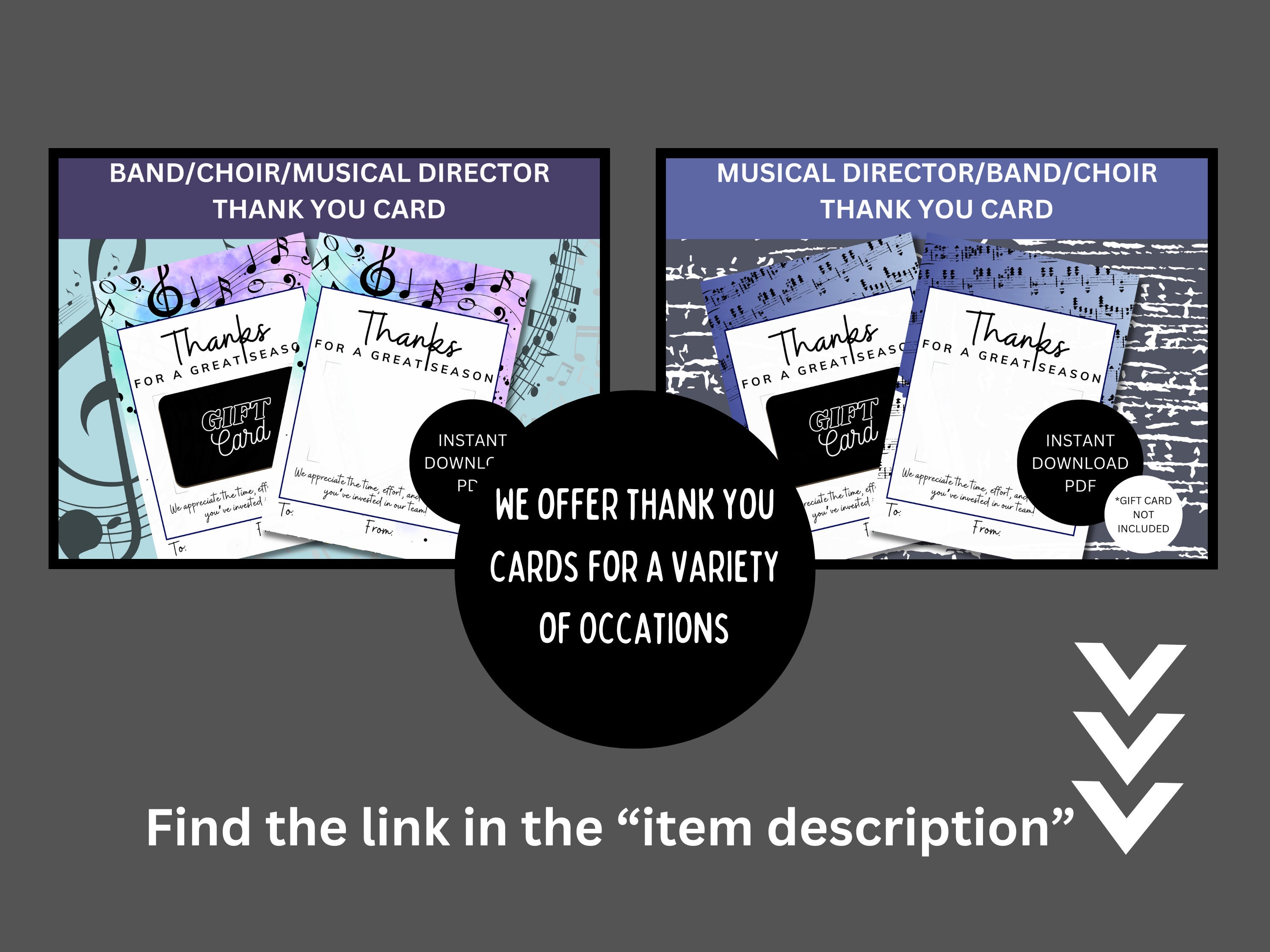 Drumline Thank You Card Band Director Gift Drum Major Appreciation Gift ...