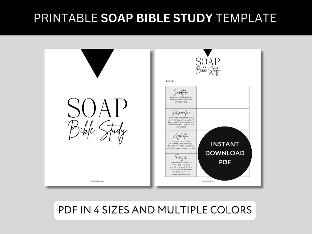 SOAP Bible Study Template, Devotional Journal, Bible Study Guide ...