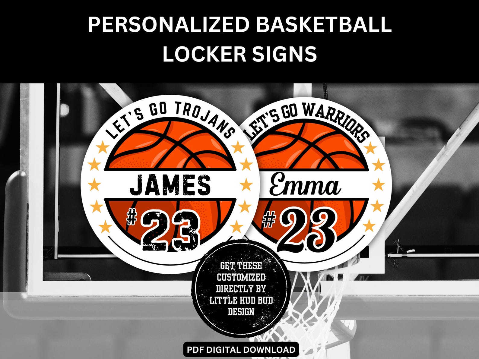 Personalized BASKETBALL Locker Signs for Digital Download Basketball ...