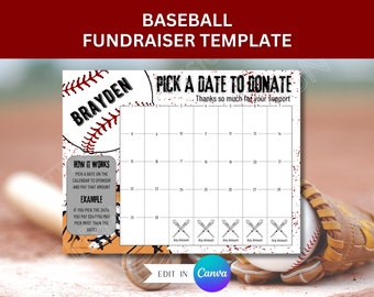 Editable Football Calendar Fundraiser for Football Pick a Date to ...