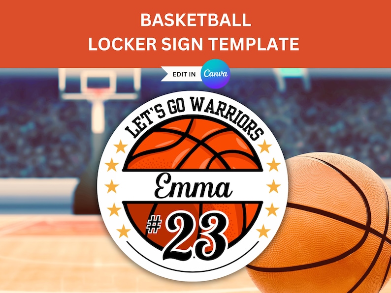 Basketball Player Locker Sign Template for Basketball Pep Rally Sign ...