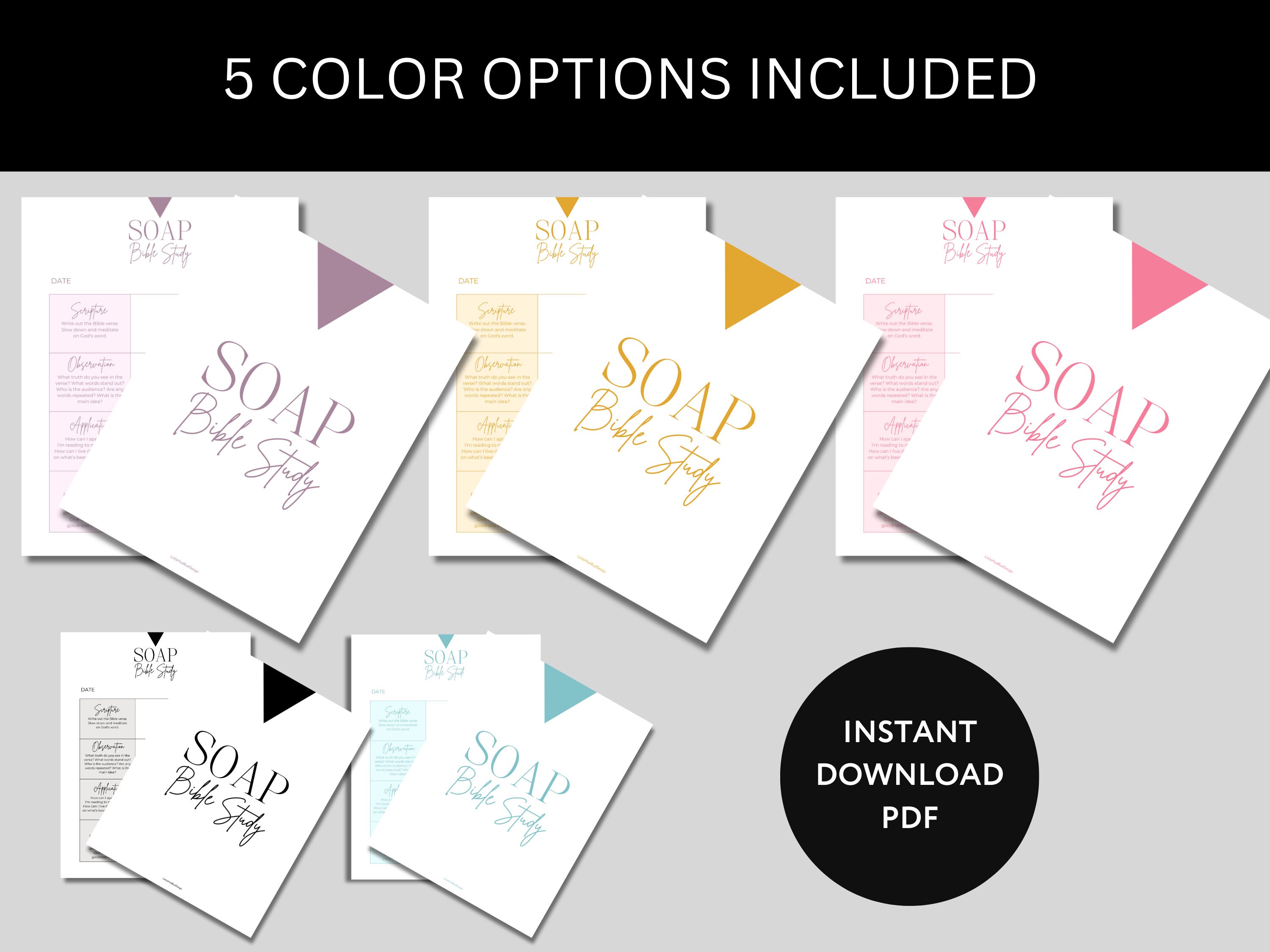 SOAP Bible Study Template, Devotional Journal, Bible Study Guide ...