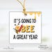 Back to School Bee Gift Tag for First Day of School Favor Tag Going to ...