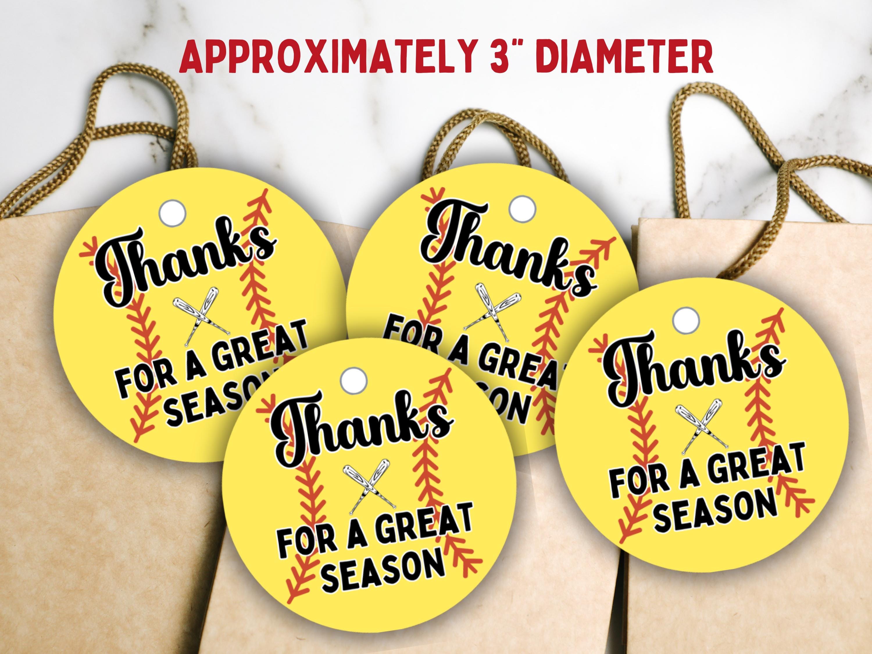 Softball Gift Tags for End of Season Gift Bag Tags for Softball Snack ...