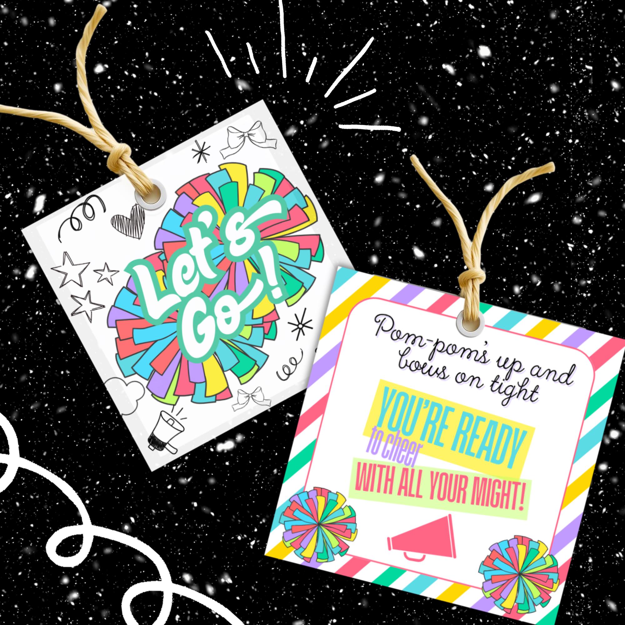 Cheerleading Gift Tag Printable Cheer Camp Gift Tag for Cheer Game Day ...