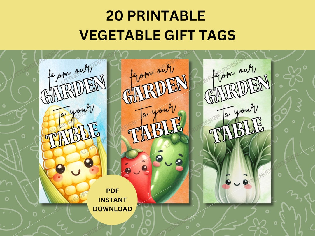 Printable Garden Gift Tags From Our Garden to Yours Farm Stand ...