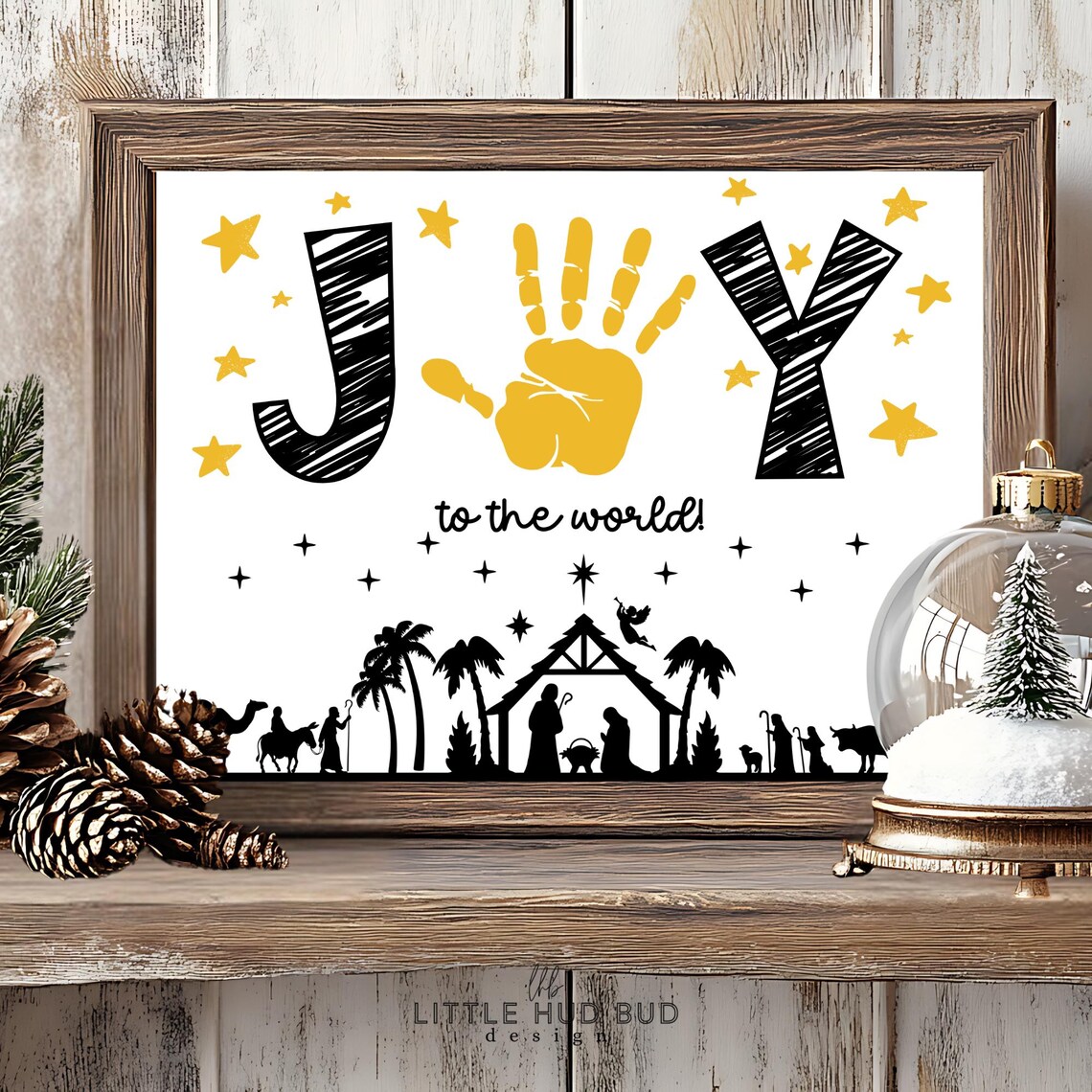 Christian Christmas Handprint Craft Joy to the World Printable Holiday ...