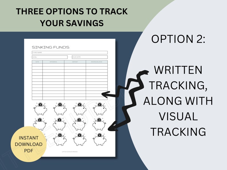 Sinking Fund Trackers Printable and Digital Savings Trackers for ...