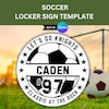 SOCCER Player Locker Sign Template for School Lockers, Locker Room ...